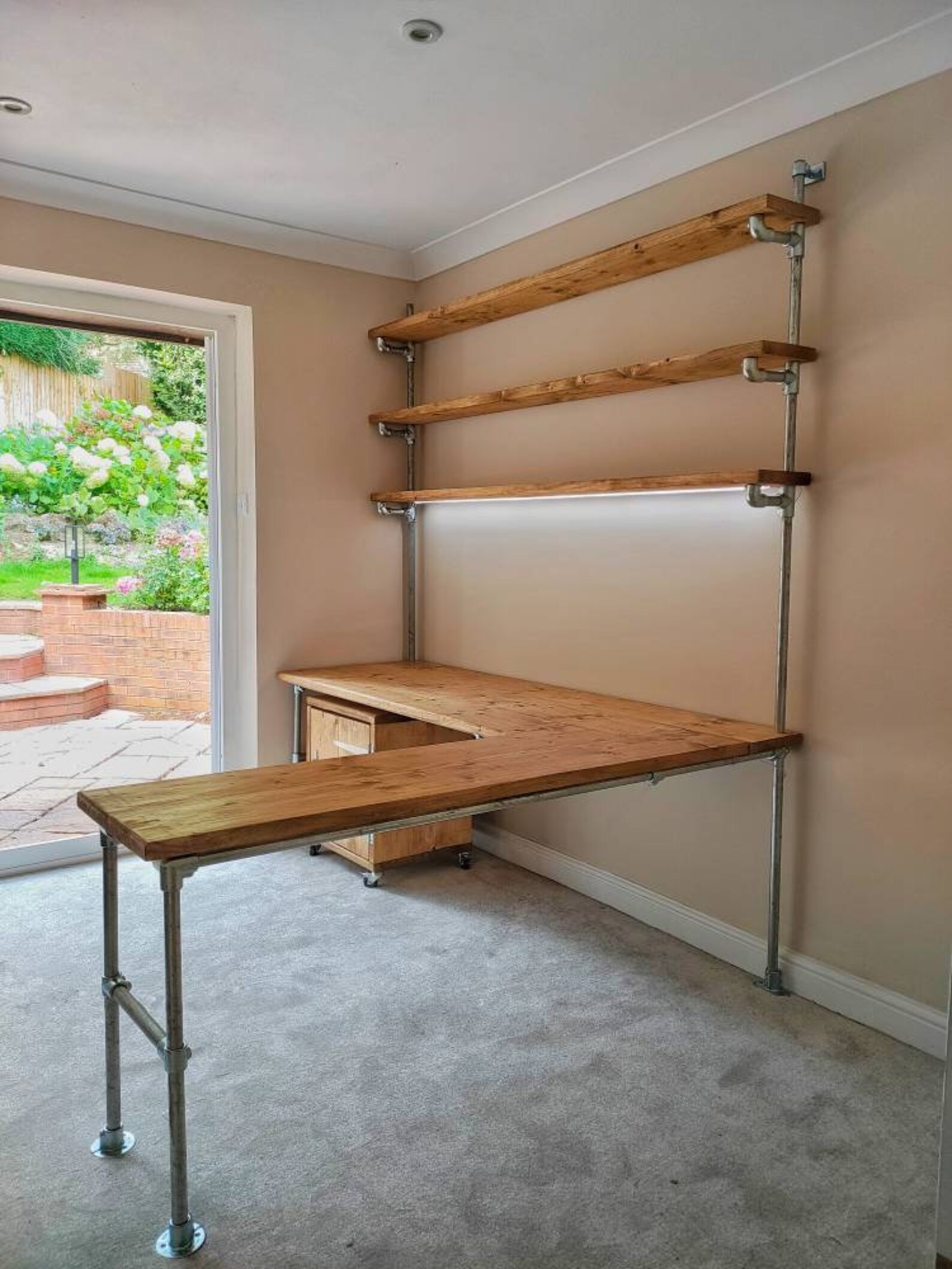 Bespoke Home Office - Corner Desk With Shelves and Optional Cupboard ...