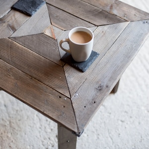 Reclaimed Wood Square Coffee or Lamp Table. Hand Made Rustic - Etsy
