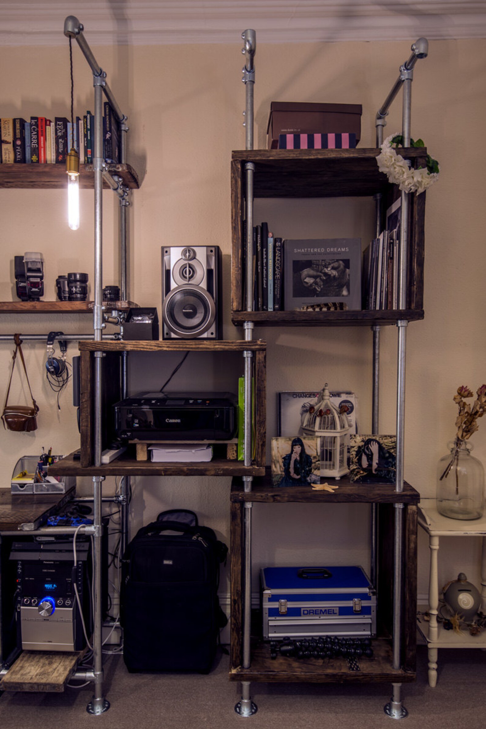 Box Shelving Unit Reclaimed Scaffolding Boards and Steel - Etsy