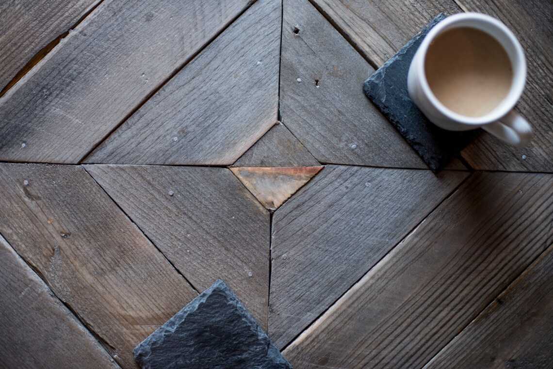 Reclaimed Wood Square Coffee or Lamp Table. Hand Made Rustic - Etsy