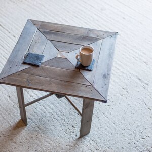 Reclaimed Wood Square Coffee or Lamp Table. Hand Made Rustic - Etsy