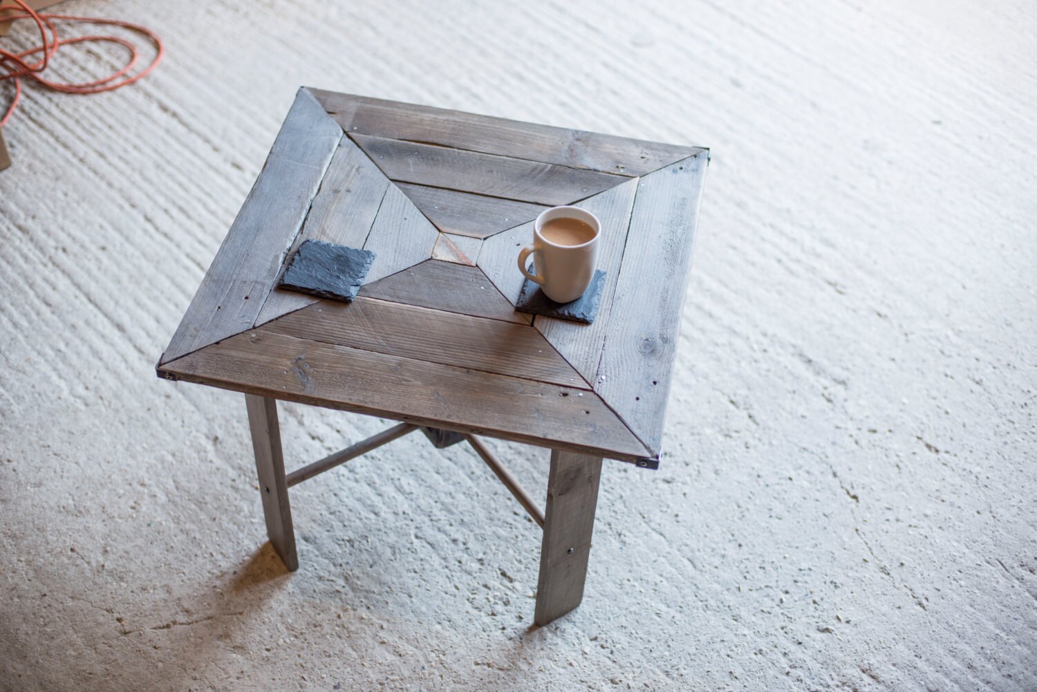 Reclaimed Wood Square Coffee or Lamp Table. Hand Made Rustic - Etsy