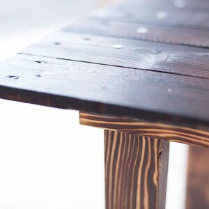 Reclaimed Scorched Wood Coffee Table. - Etsy