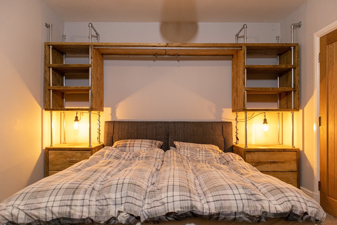 Overbed Unit Bespoke Bedside Tables and Shelving Scaffolding Boards and ...
