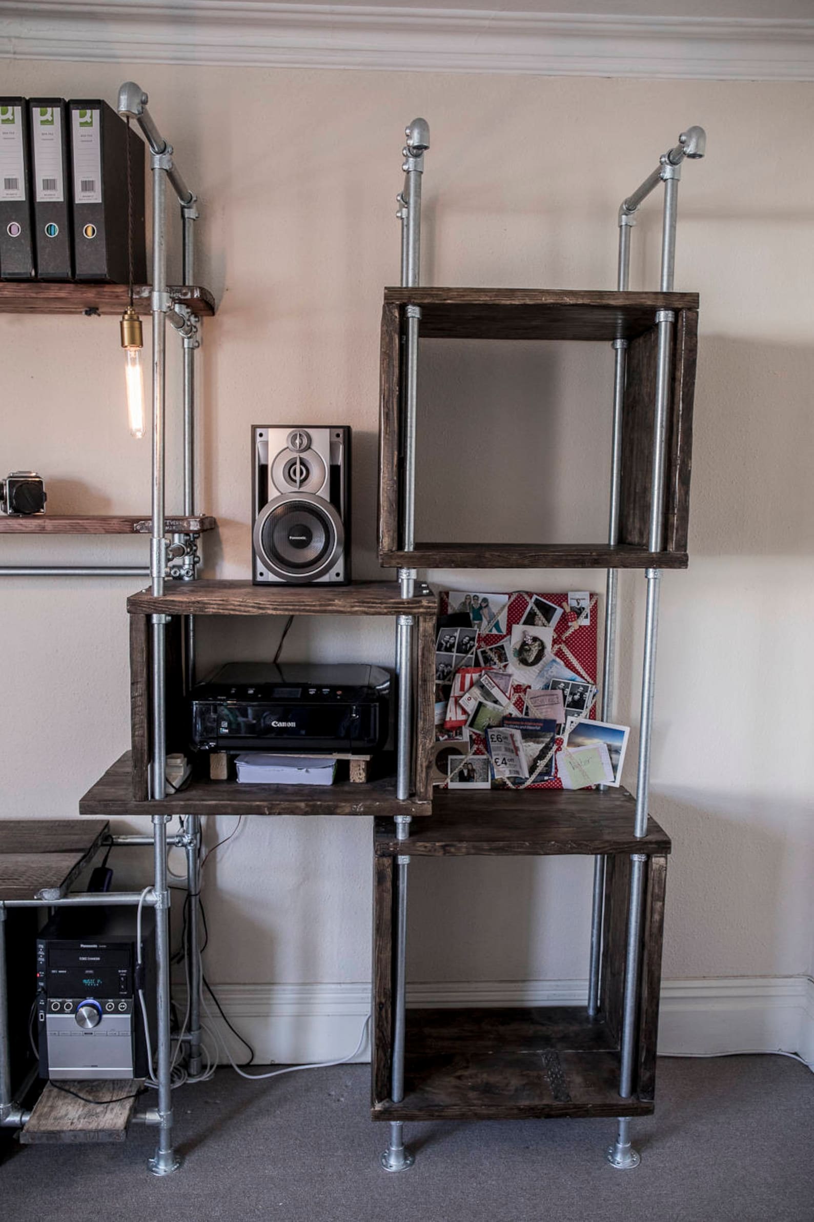 Reclaimed Scaffolding and Pipe Workstation - Bespoke Desk and Shelving ...