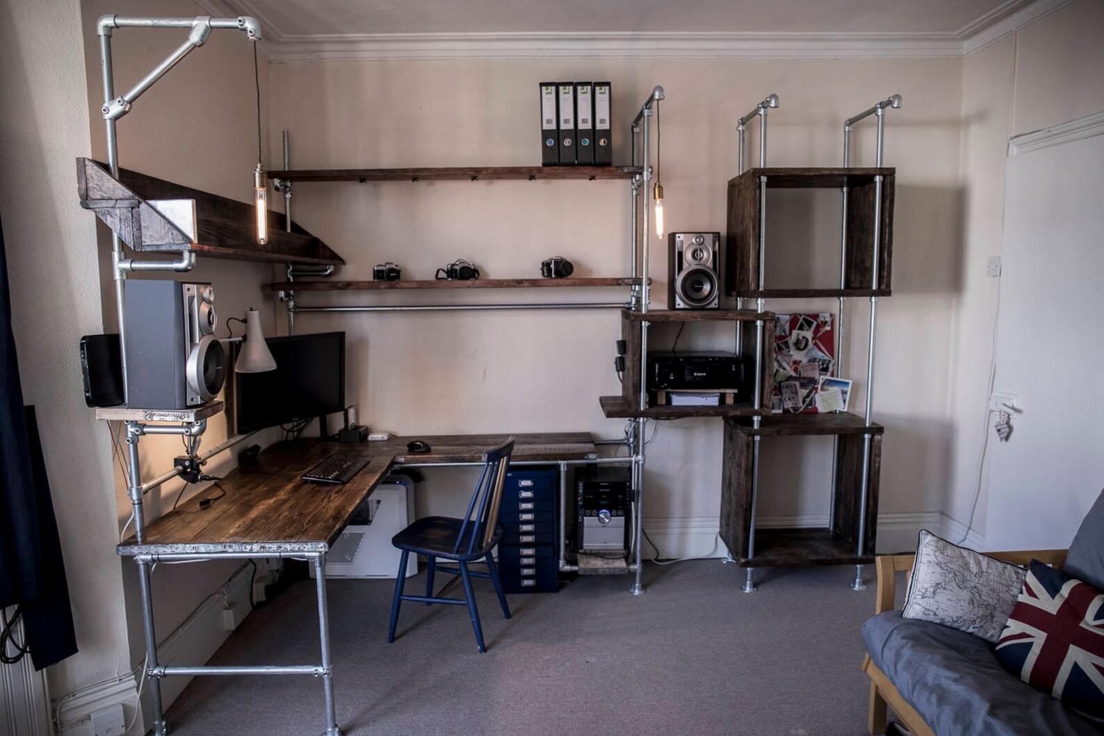 Reclaimed Scaffolding and Pipe Workstation Bespoke Desk and - Etsy