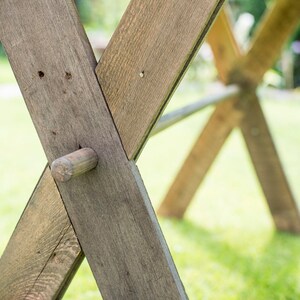 Reclaimed Wood Dining Table. Hand Made Rustic X Leg Design - Etsy