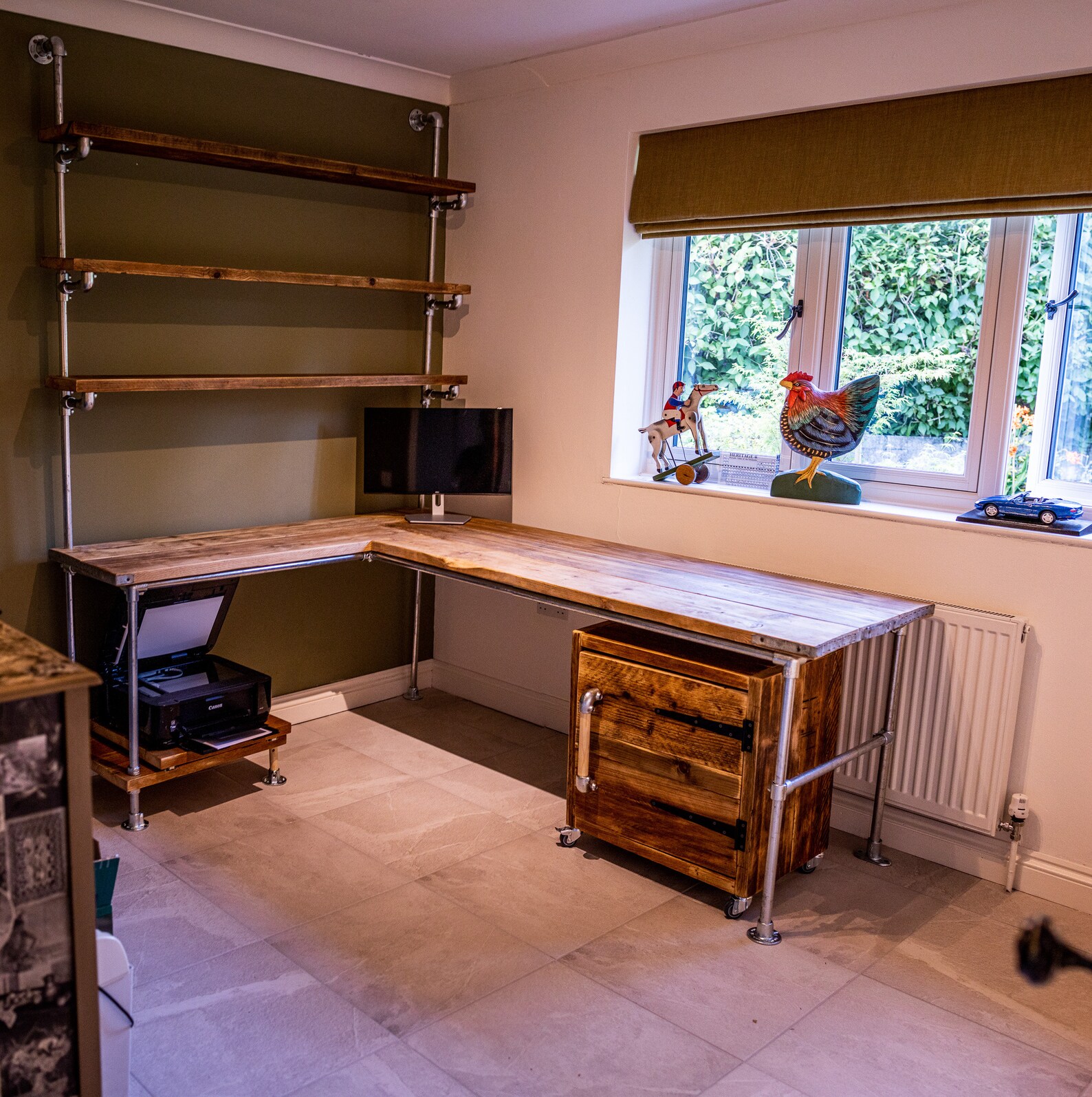 Bespoke Workstation Corner Desk With Shelves and Optional - Etsy
