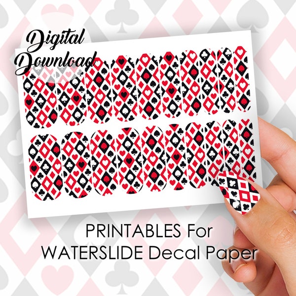 Waterslide Card Suit Decals - Etsy