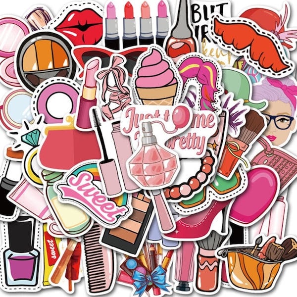 Scrapbook Makeup Stickers - Etsy