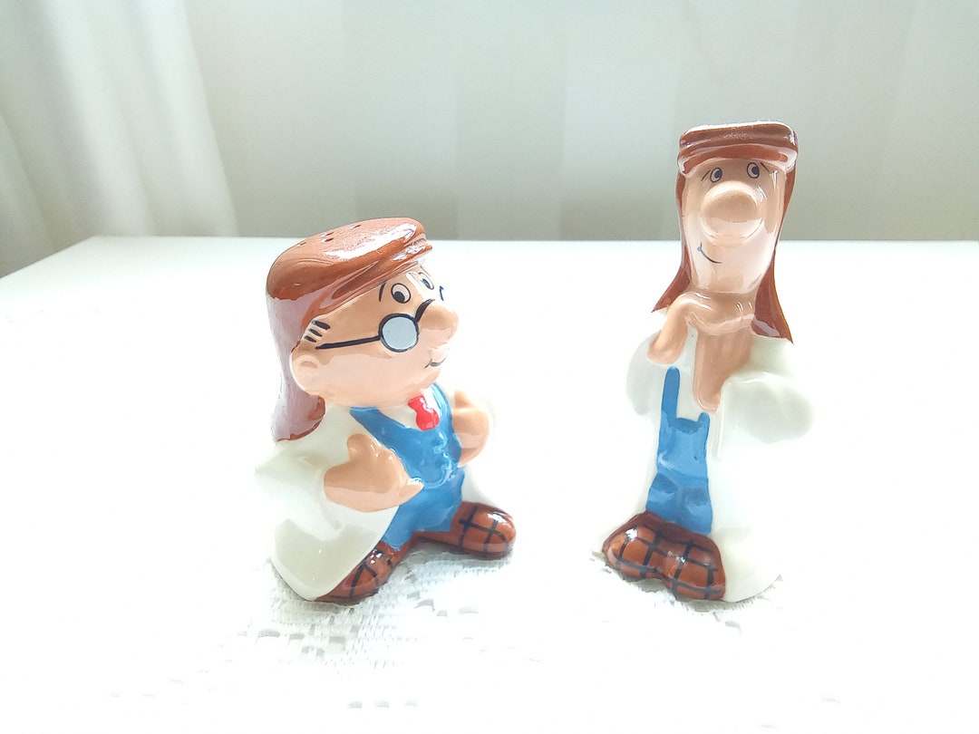 Tetley Tea Salt and Pepper China Set Gaffer and Sidney - Etsy