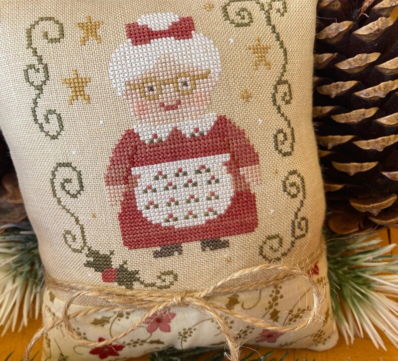 Sew Sweet Mrs. Claus, a PDF Cross Stitch Pattern by Monica’s Stitching ...