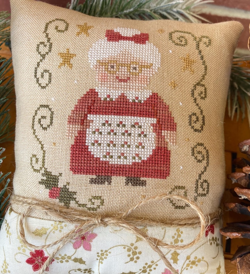 Sew Sweet Mrs. Claus, a PDF Cross Stitch Pattern by Monica’s Stitching ...