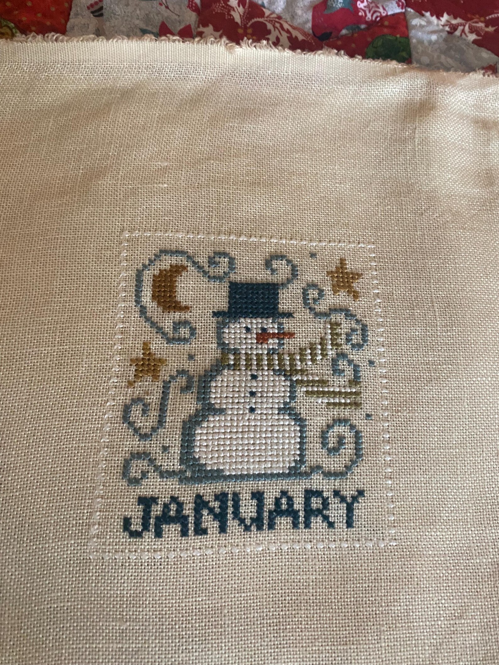 January Snowman, Cross Stitch Pattern, PDF Download - Etsy