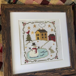 Winter Sledding Scene Cross Stitch Pattern, Country Series (PDF) - Etsy