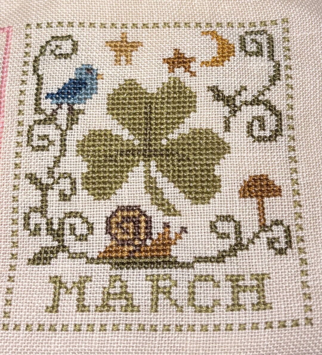 March St. Patrick’s Day Cross Stitch Pattern, Color and Black & White ...