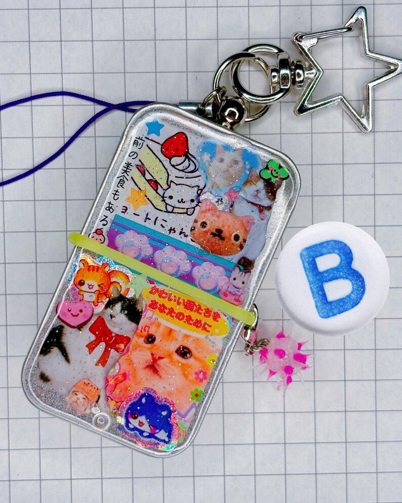 Trinket Tin Keychain With Charm Kawaii Heisei Retro Inspired - Etsy