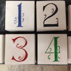 Hand-cut and Painted House Number Plaques in Portland Stone - Etsy