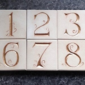 Hand-cut and Painted House Number Plaques in Portland Stone - Etsy