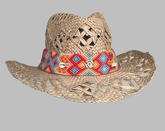 Ibiza Ethnic Turquoise Cowboy Hat. Handmade by Ibiza Capatchos. - Etsy