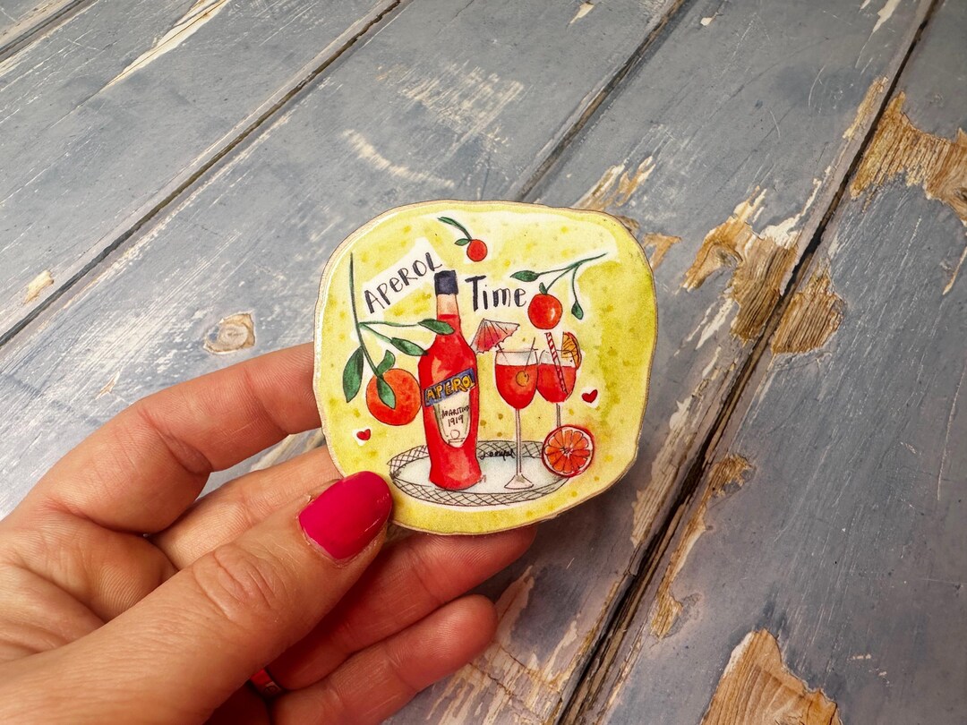Aperol Spritz Cute Little Wooden Fridge Magnet - Etsy