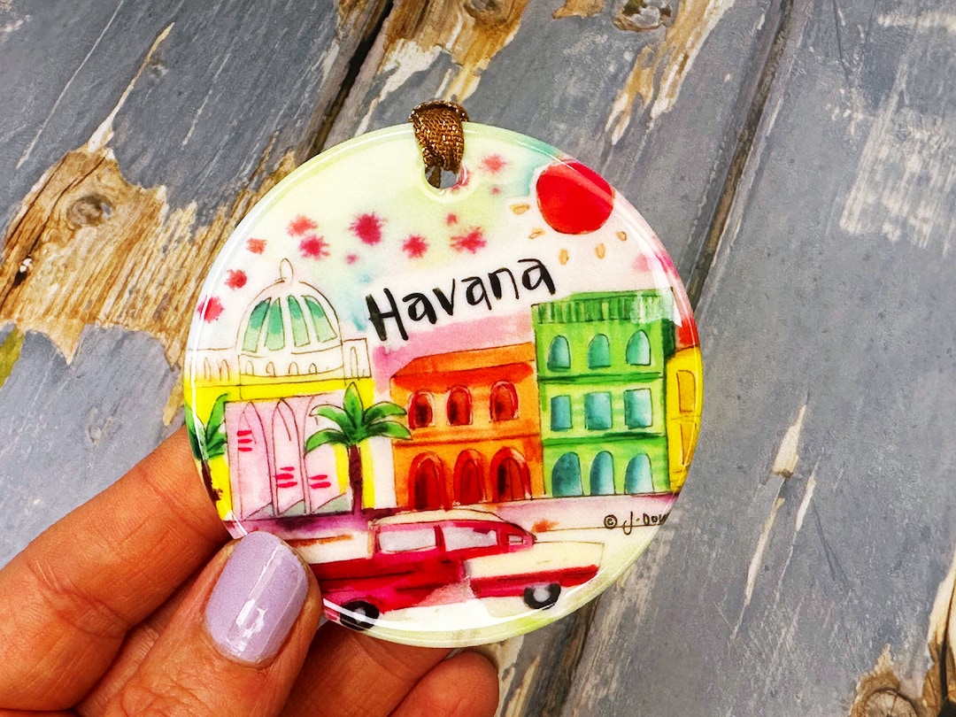 Havana Cuba Little Landmarks Ceramic Hanging Decoration Christmas ...