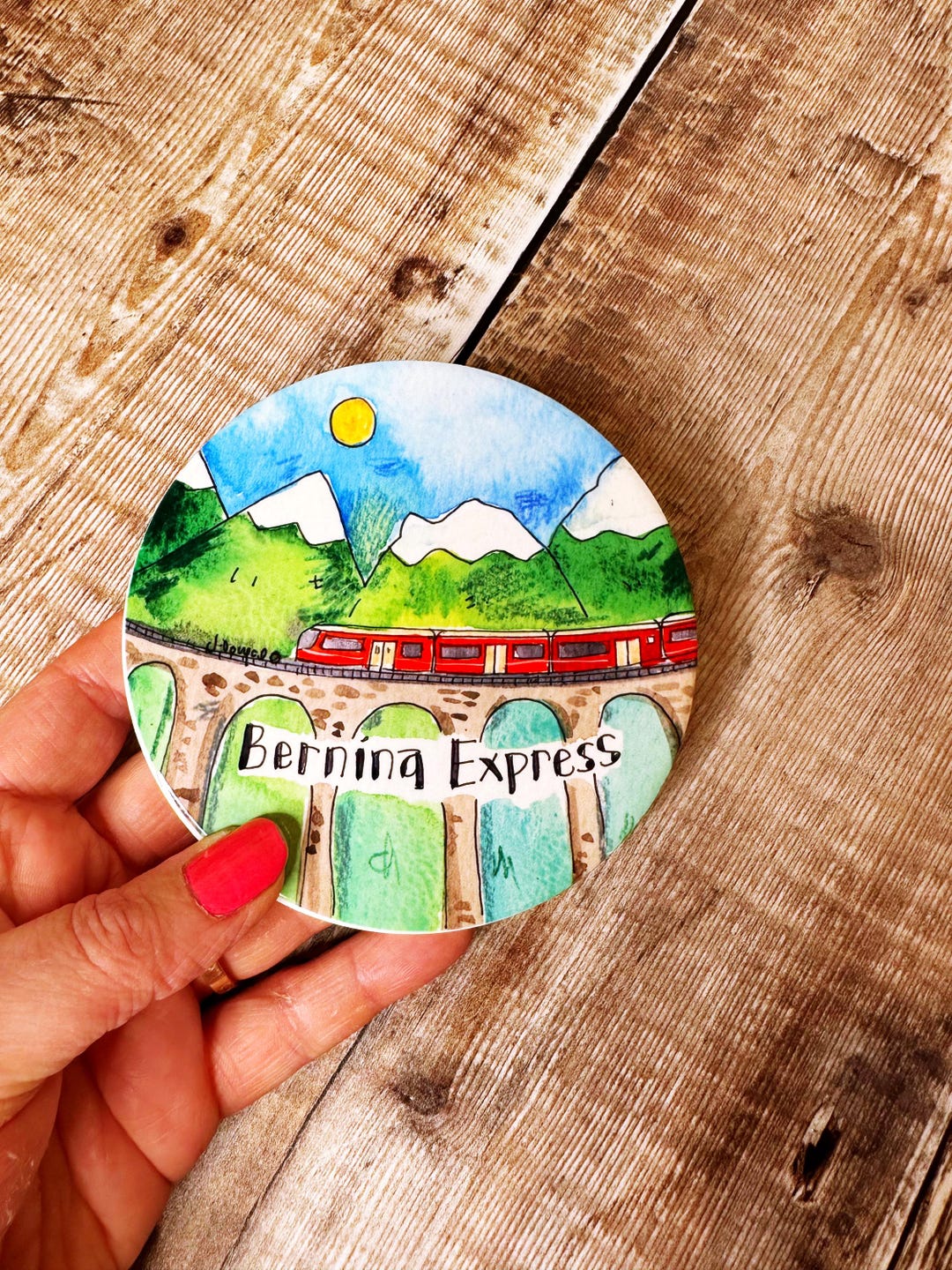 Bernini Express Railway Train Switzerland Little City Landmarks Ceramic ...