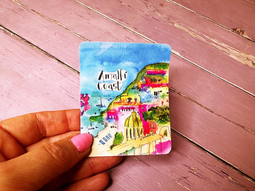 Amalfi Coast Italy Sticker Little Landmark Cities Cute Permanent ...