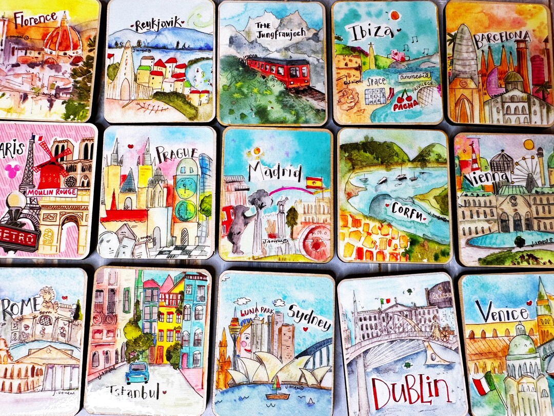 Cancun Mexico Little City Landmark Cute Wooden Fridge Magnet - Etsy