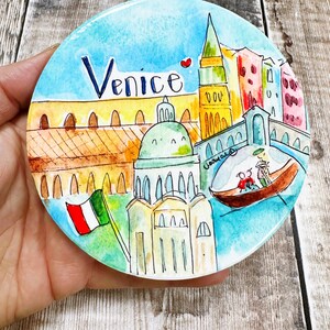 Venice Italy Little City Landmarks Ceramic Coaster - Etsy