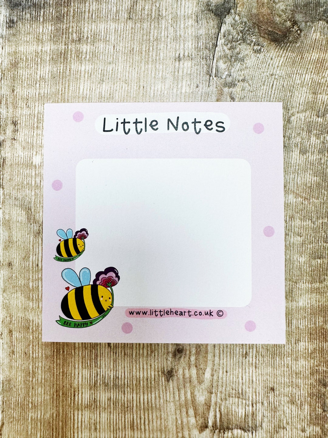 10 X 10cm Desk Notepad Cute Little Bee With 50 Pages Lilac Stationery ...