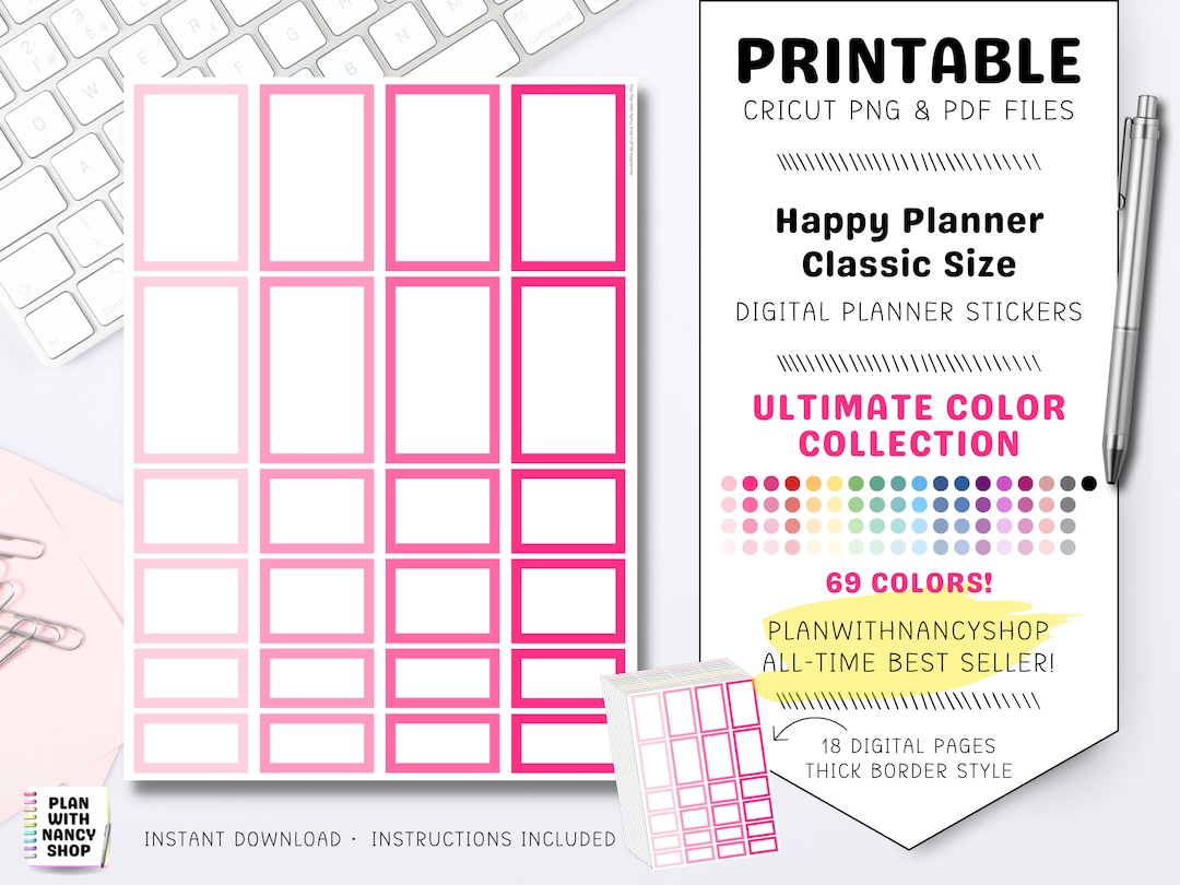 Decorative Planner Sticker Sheet Boxes Weekly Planner Sticker Kit ...