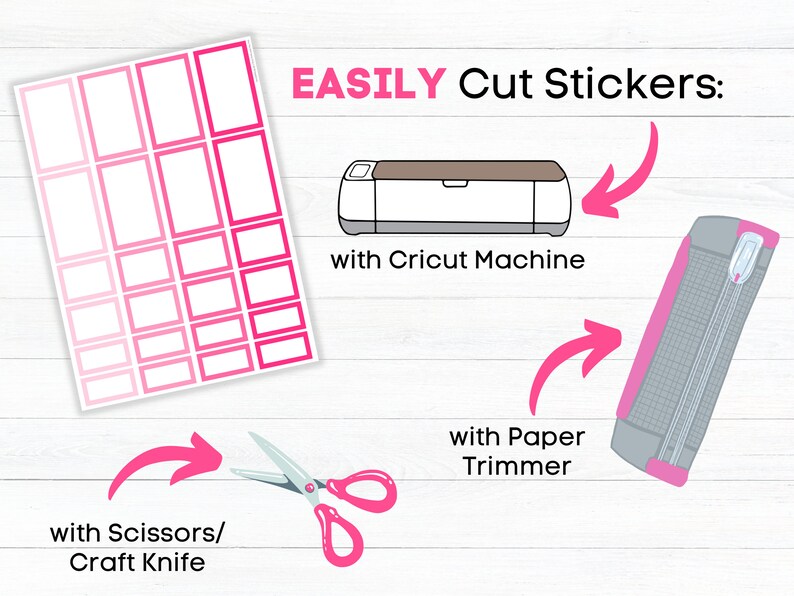 Planner Box Stickers for Happy Planner Colorful Planner - Etsy