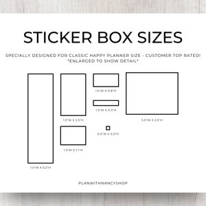 Planner Box Stickers for Happy Planner, Colorful Planner Boxes, Write ...