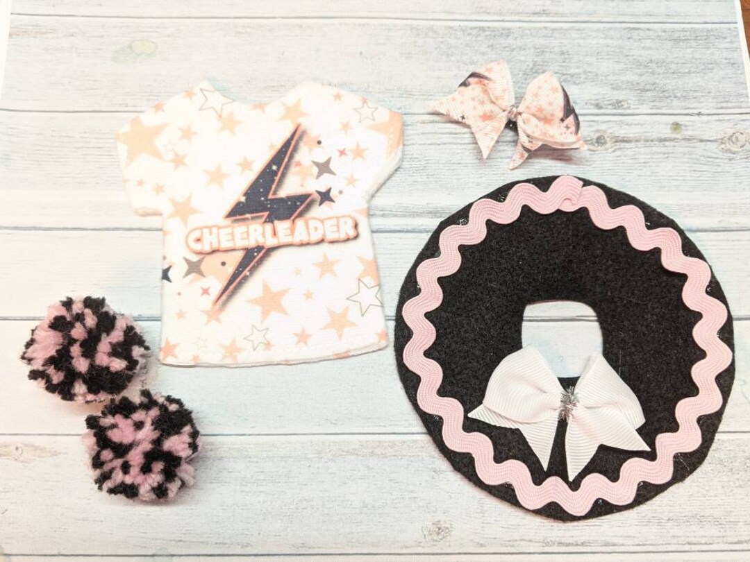 Elf Cheerleader Pink Clothes, Fleece Doll Elf Sweater Set, Football ...