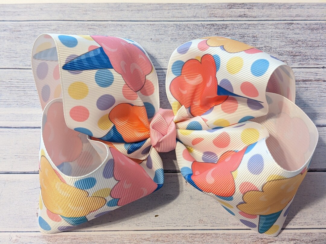 Cotton Candy Hair Bow, Super Cute Bows for Girls, Pink ,green Blue ...