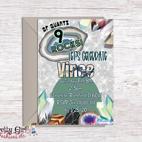 Geology Party Invitations - Etsy