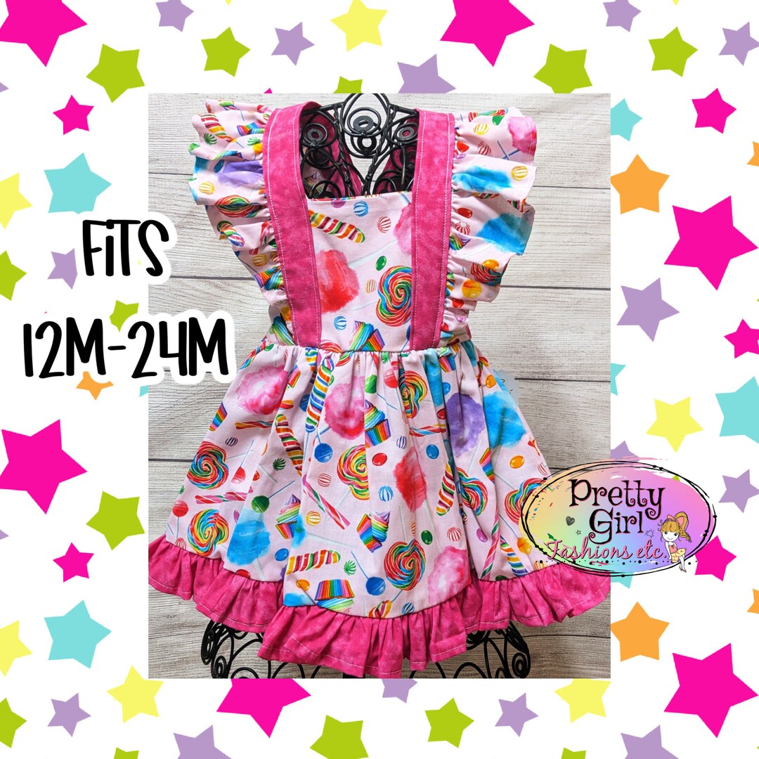 Pink Candy Dress Sweet One Two Sweet Gathered Dress Fits - Etsy