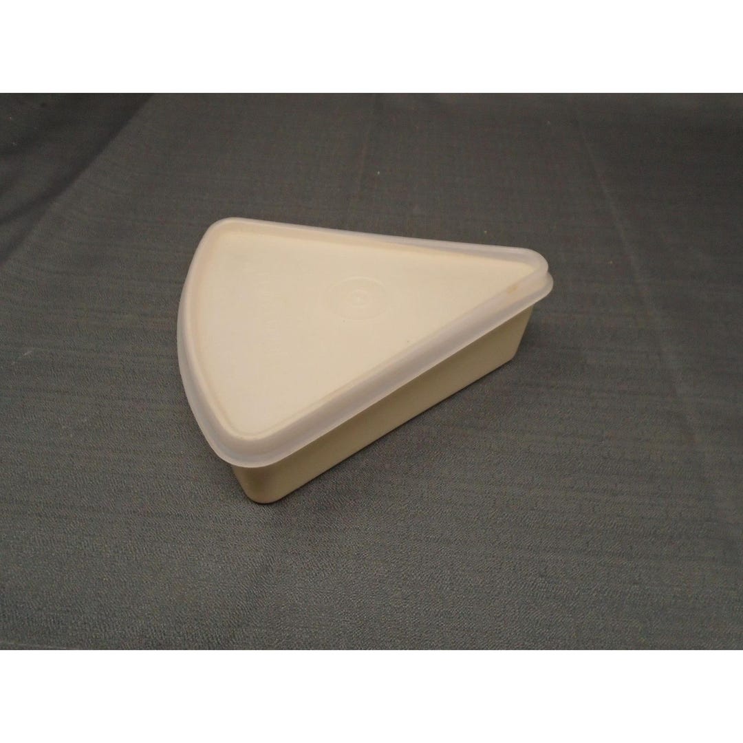 Vintage Tupperware Pie Slice Container W/ Lid-almond - Etsy