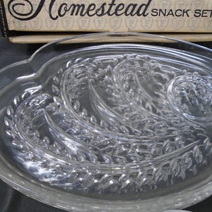 Vintage 1950's Federal Glass Homestead Snack Set - Etsy