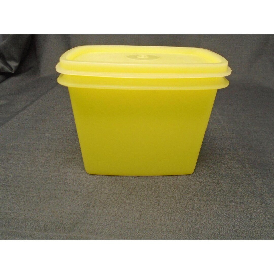Vintage 60's Tupperware Rectangle Container- Yellow - Etsy