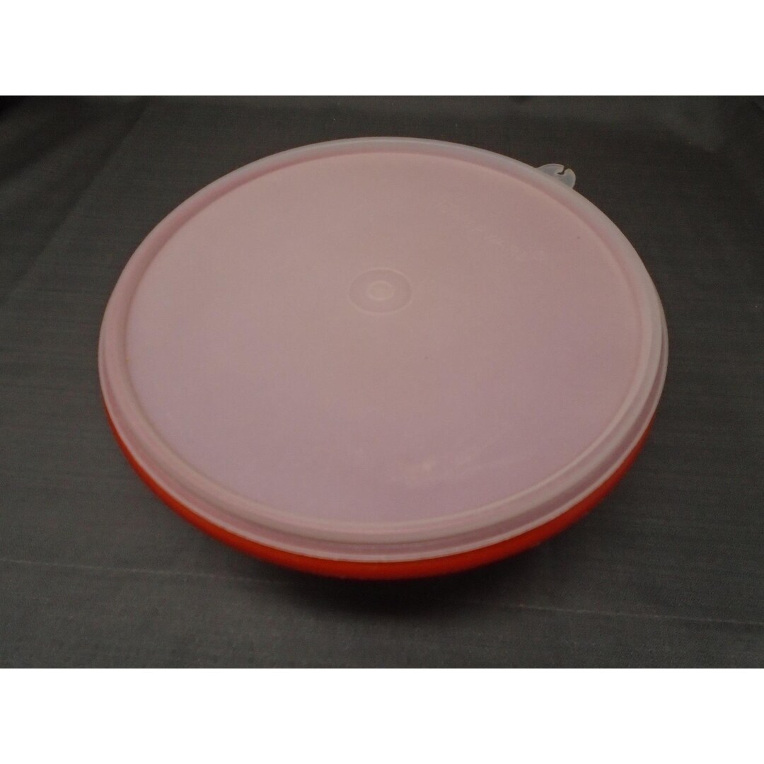 Vintage 80's Tupperware Paprika Red Bowl W/lid - Etsy