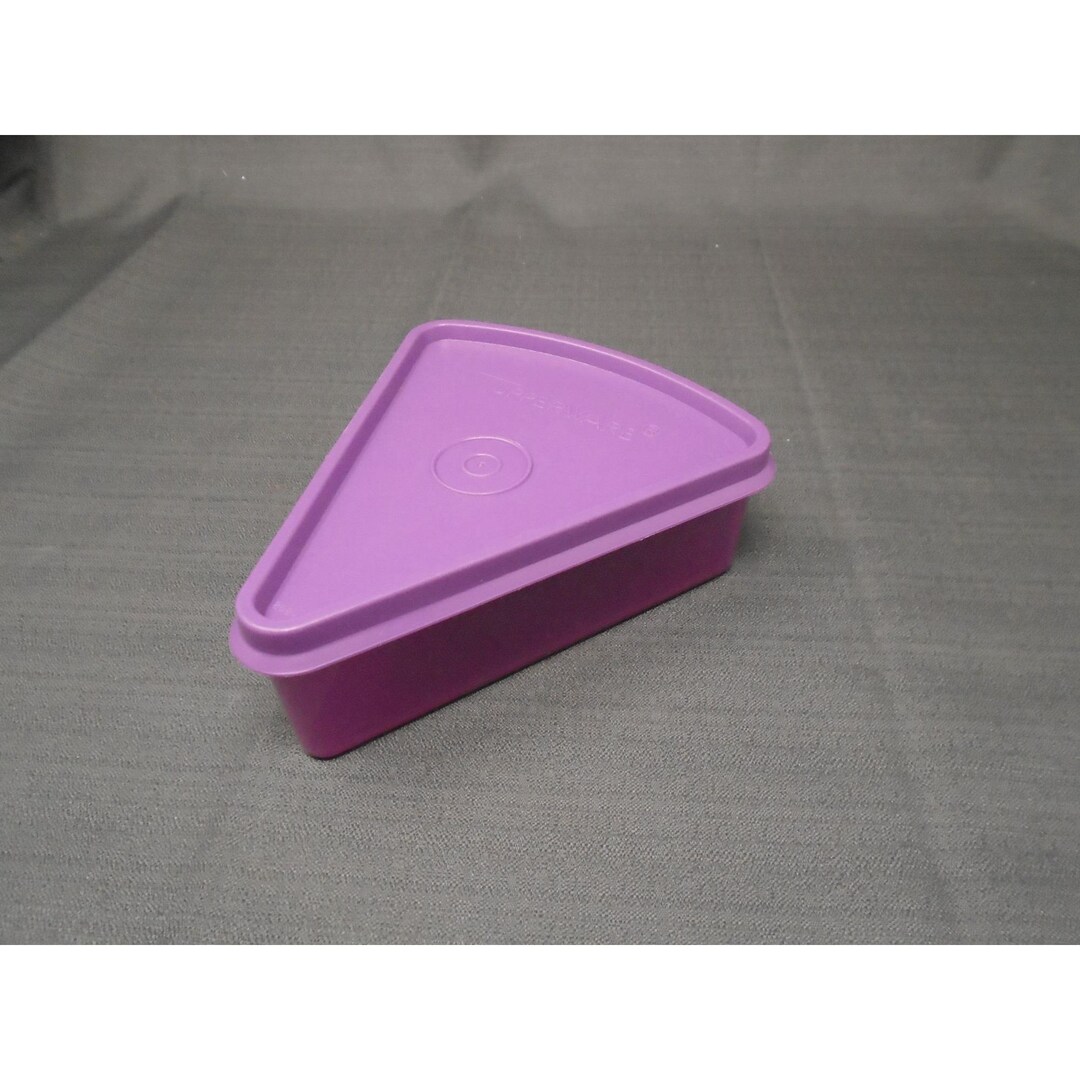 Vintage Tupperware Pie Slice Container W/ Lid-purple - Etsy