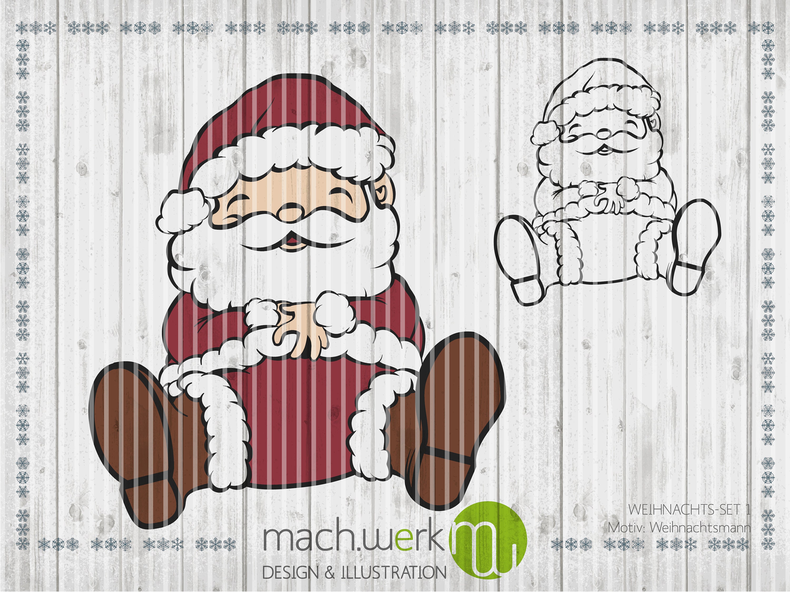 Plotterdatei PlottervorlageWeihnachtsmann Nikolaus cutting | Etsy