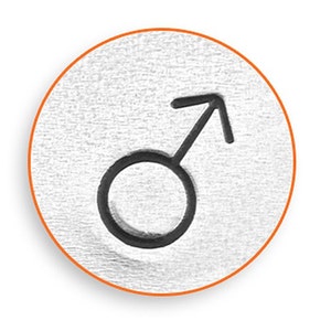 Male Symbol Design Stamp 6mm Design Stamp Texture Stamp - Etsy