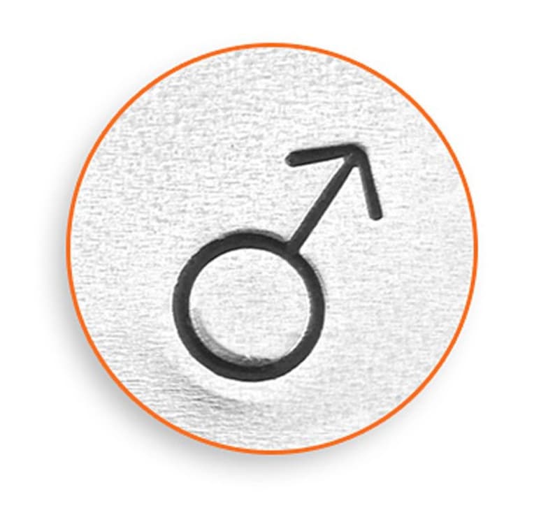 Male Symbol Design Stamp 6mm Design Stamp Texture Stamp - Etsy