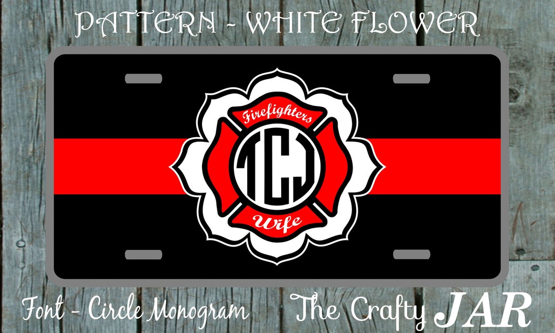 Fire Auto Tag/license Plate Personalized Custom Monogrammed - Etsy