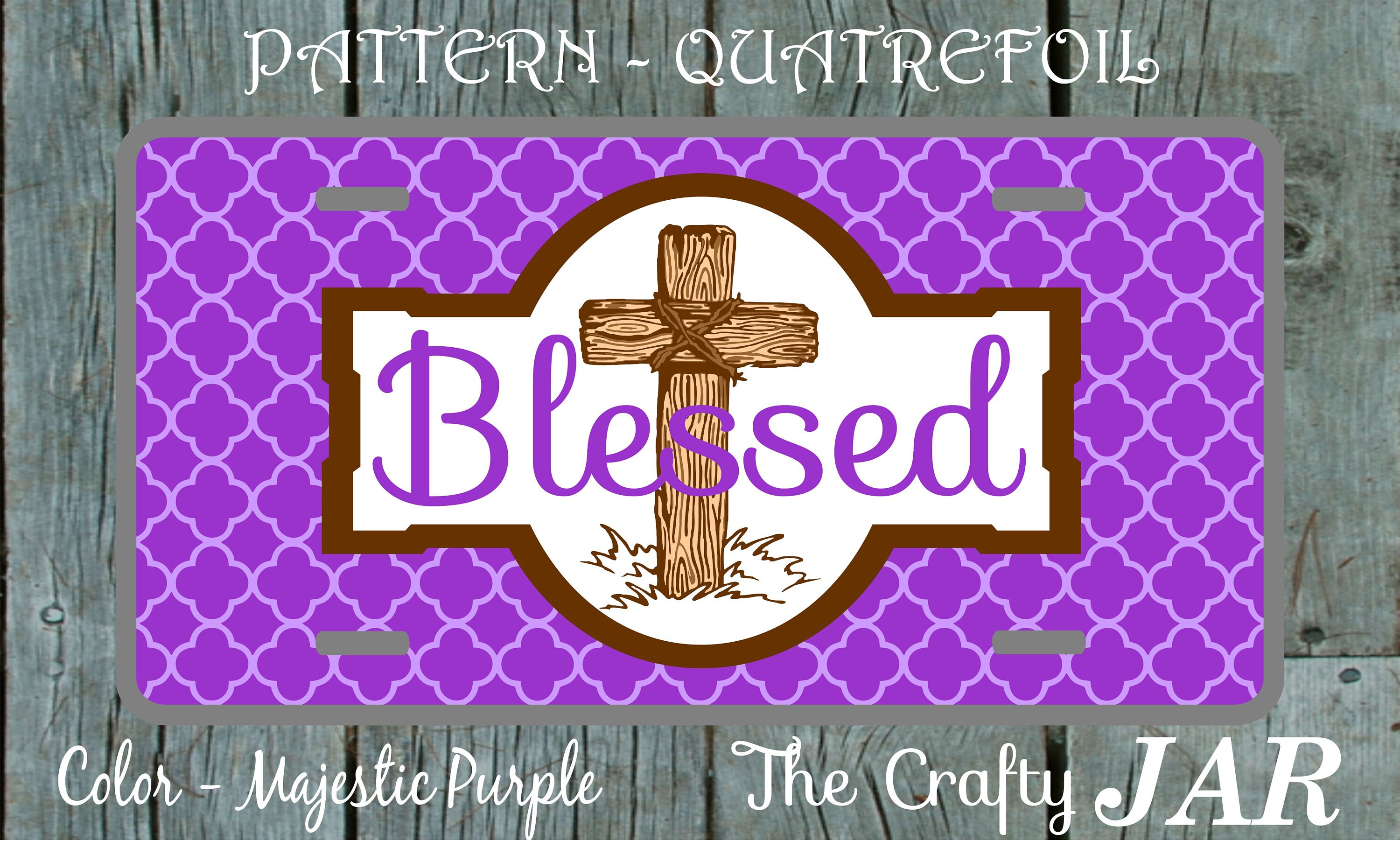 Quatrefoil Outline Purple