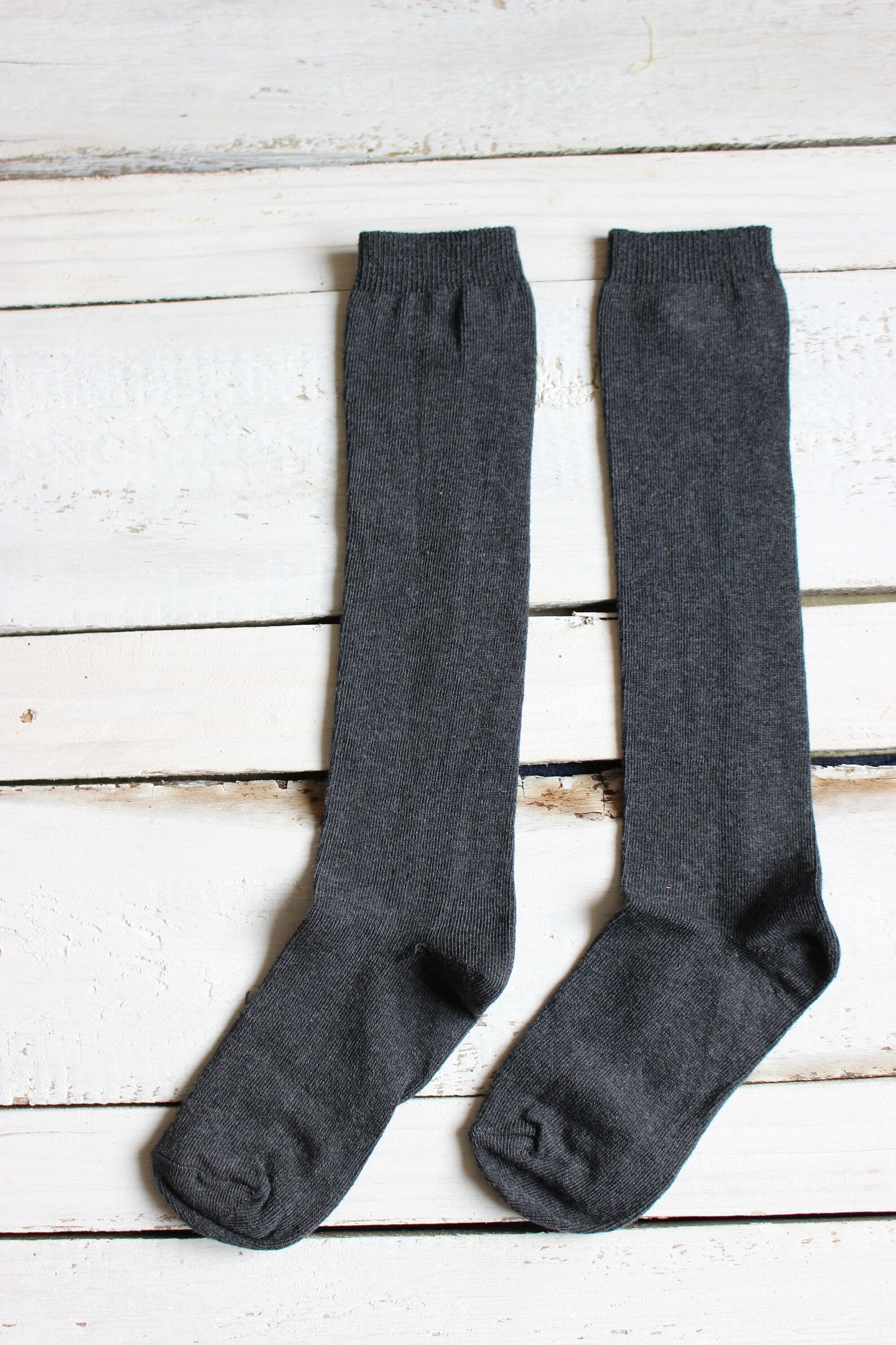 Kids Knee High Dark Gray Socks Boy Christmas Cotton Socks - Etsy