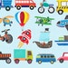 TRANSPORTATION DEPOT Clipart, Cars Clipart, Helicopter, Hot Air Balloon ...